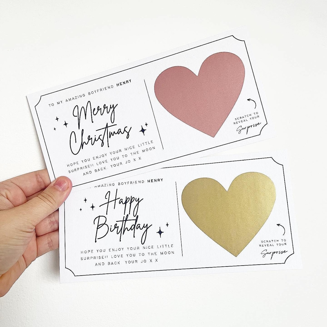 Personalised Scratch off Ticket Birthday, Christmas, Anniversary ...