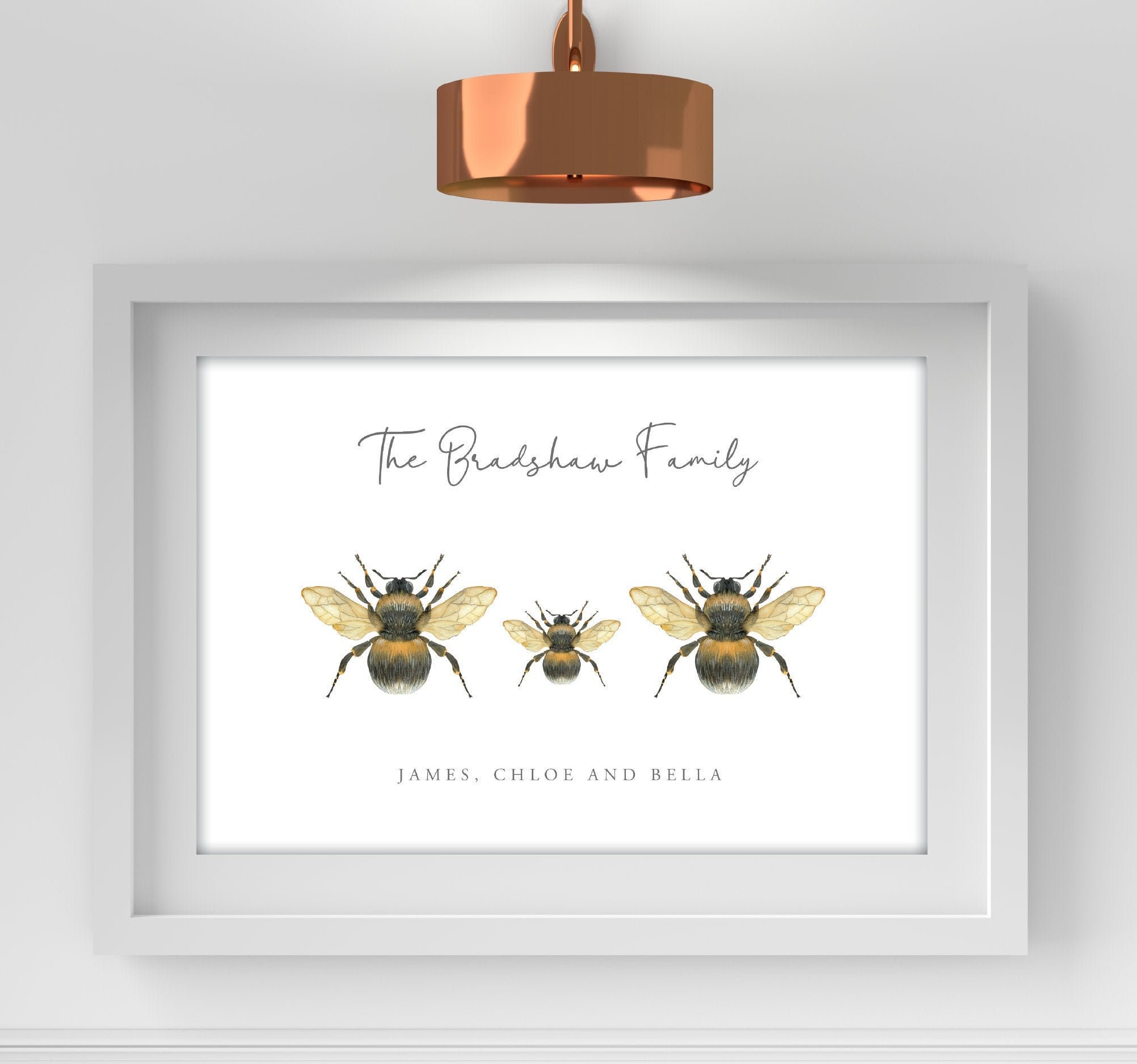 Personalised Bumble Bee Family Print Our Family Print Wall - Etsy UK