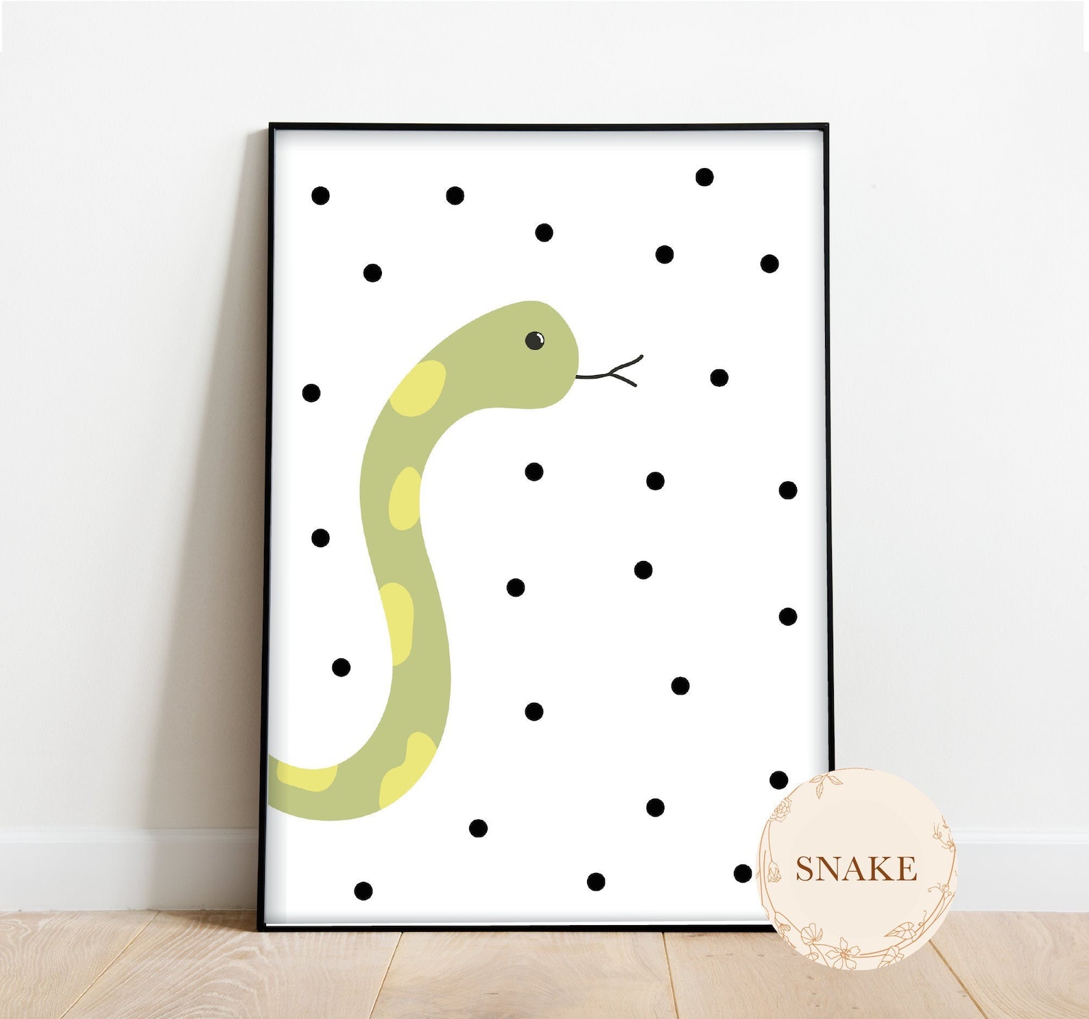 Set of 3 Personalised Polka dot Animal Prints Nursery Gift | Etsy