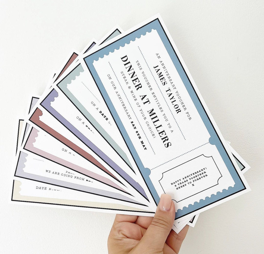 Personalised Surprise Voucher Ticket: Birthday, Anniversary Gift Event ...