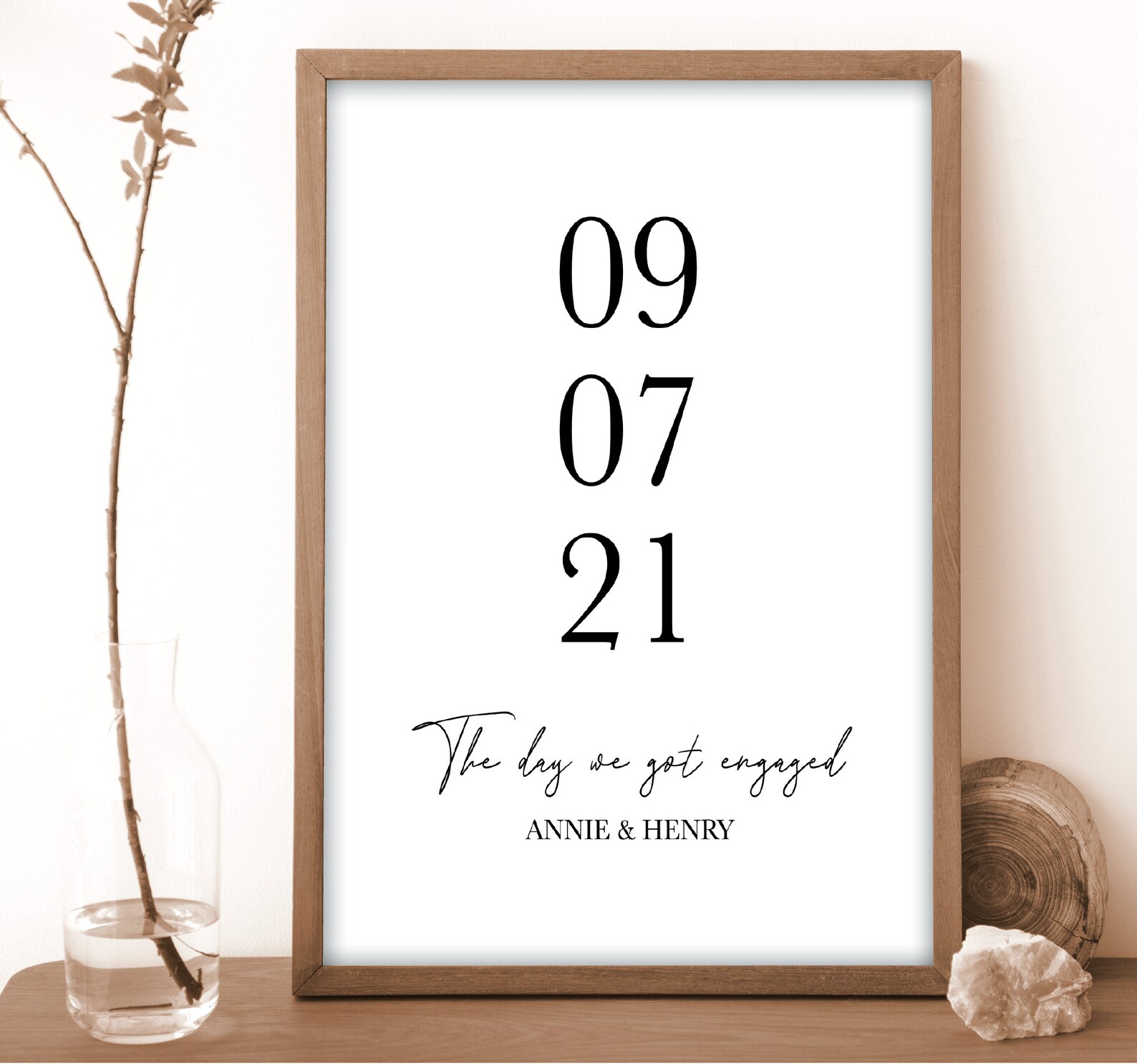 Personalised Couple Print | Custom Date Print | the Day We Said I Do ...