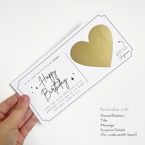 Personalised Scratch off Ticket Birthday, Christmas, Anniversary ...