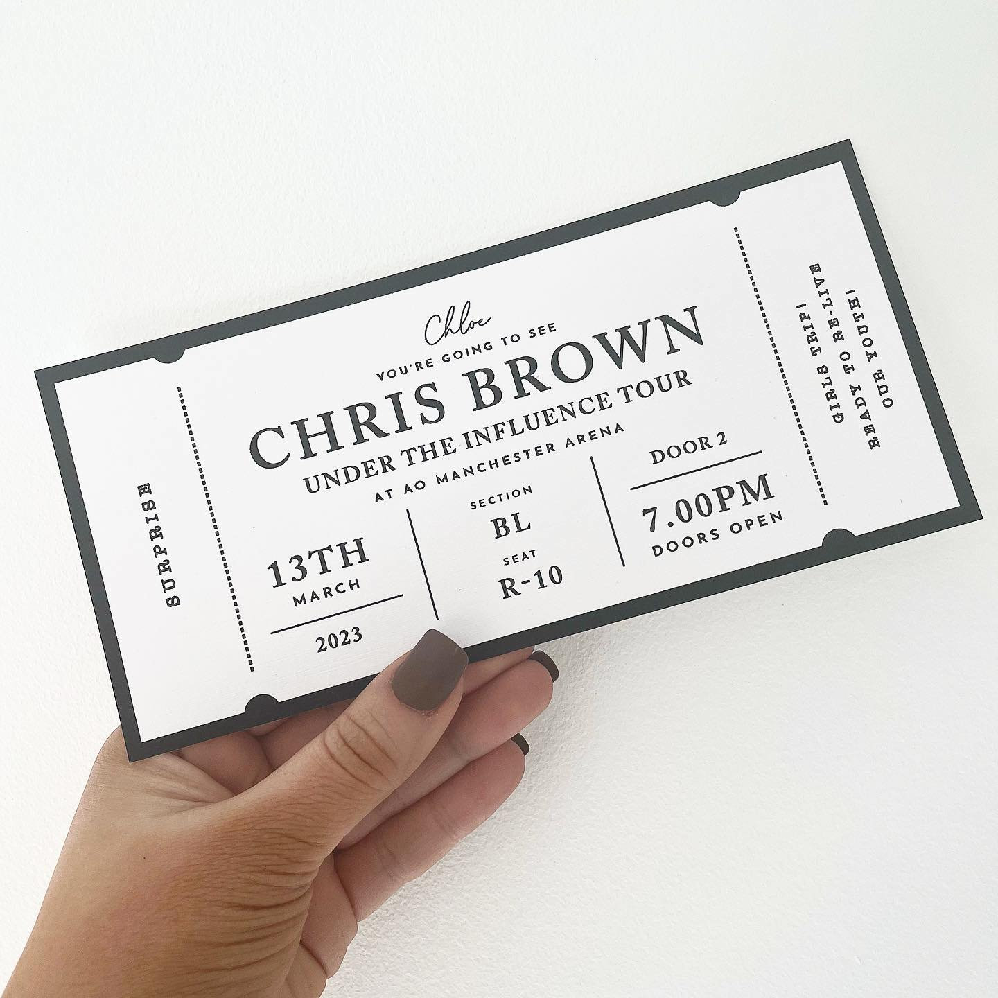 Personalised Concert Ticket: Surprise Event Reveal, Theatre, Show, Trip ...