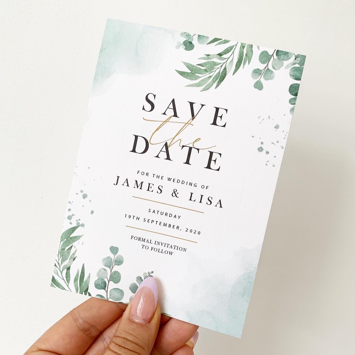 Save the Date Card A6 Printed Personalised Wedding Wedding - Etsy UK