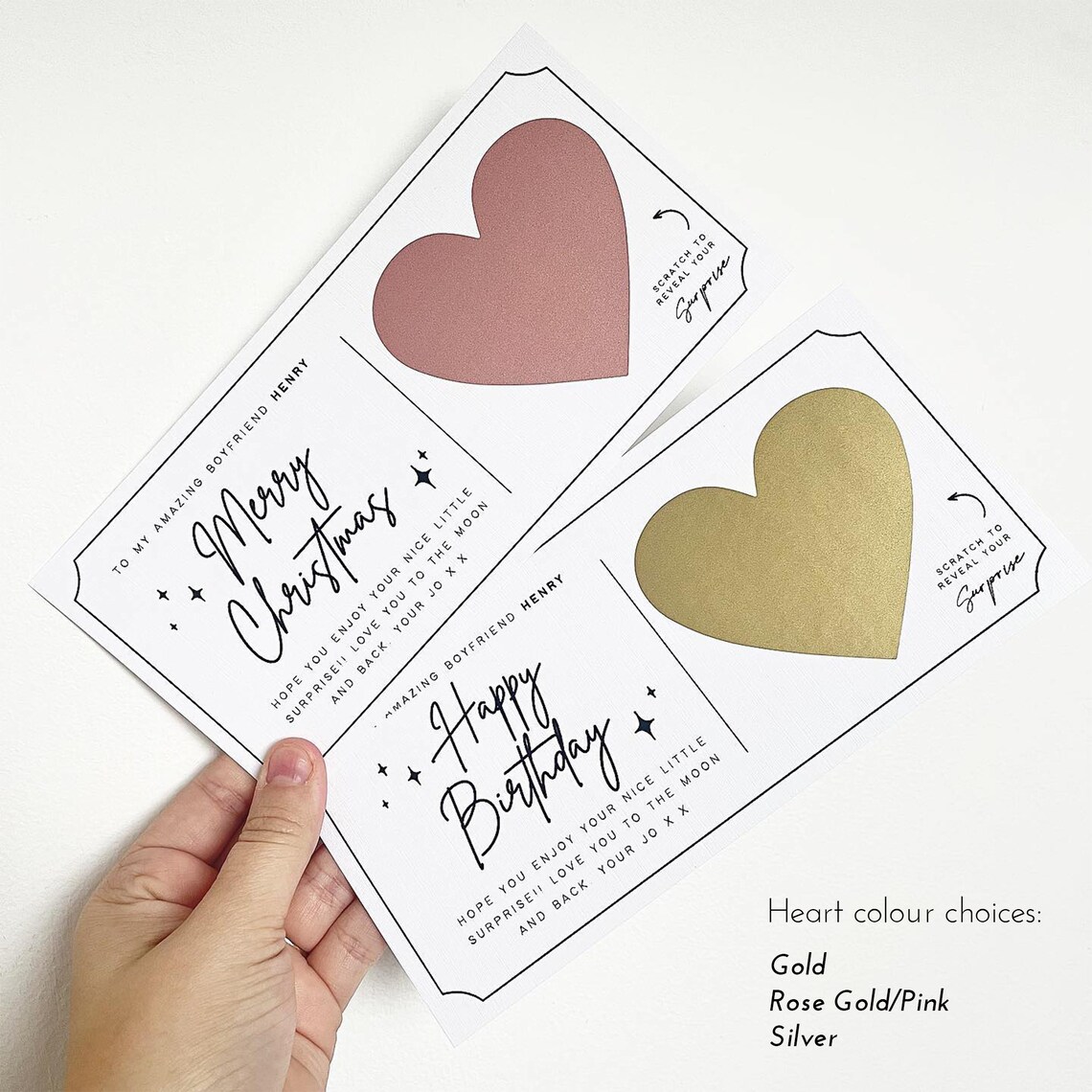 Personalised Scratch off Ticket: Surprise Gift Reveal, Holiday Gift ...