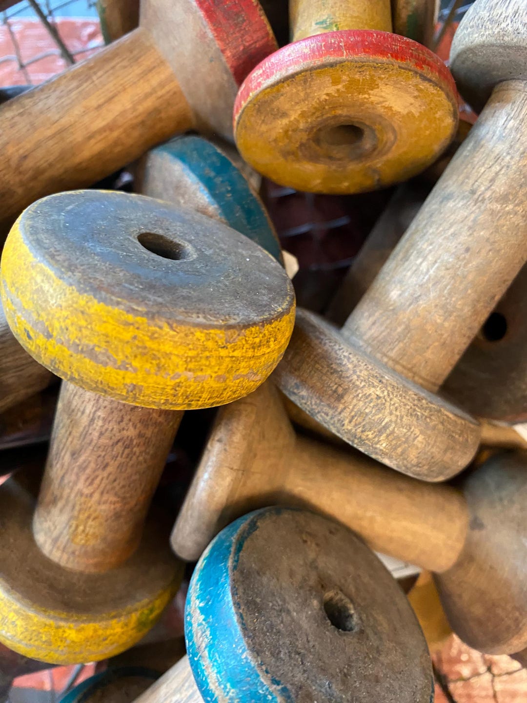 3 Wooden Spools - Etsy