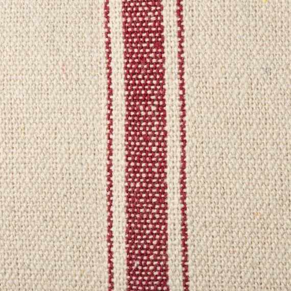 Grain Sack Fabric Red Stripe - Etsy