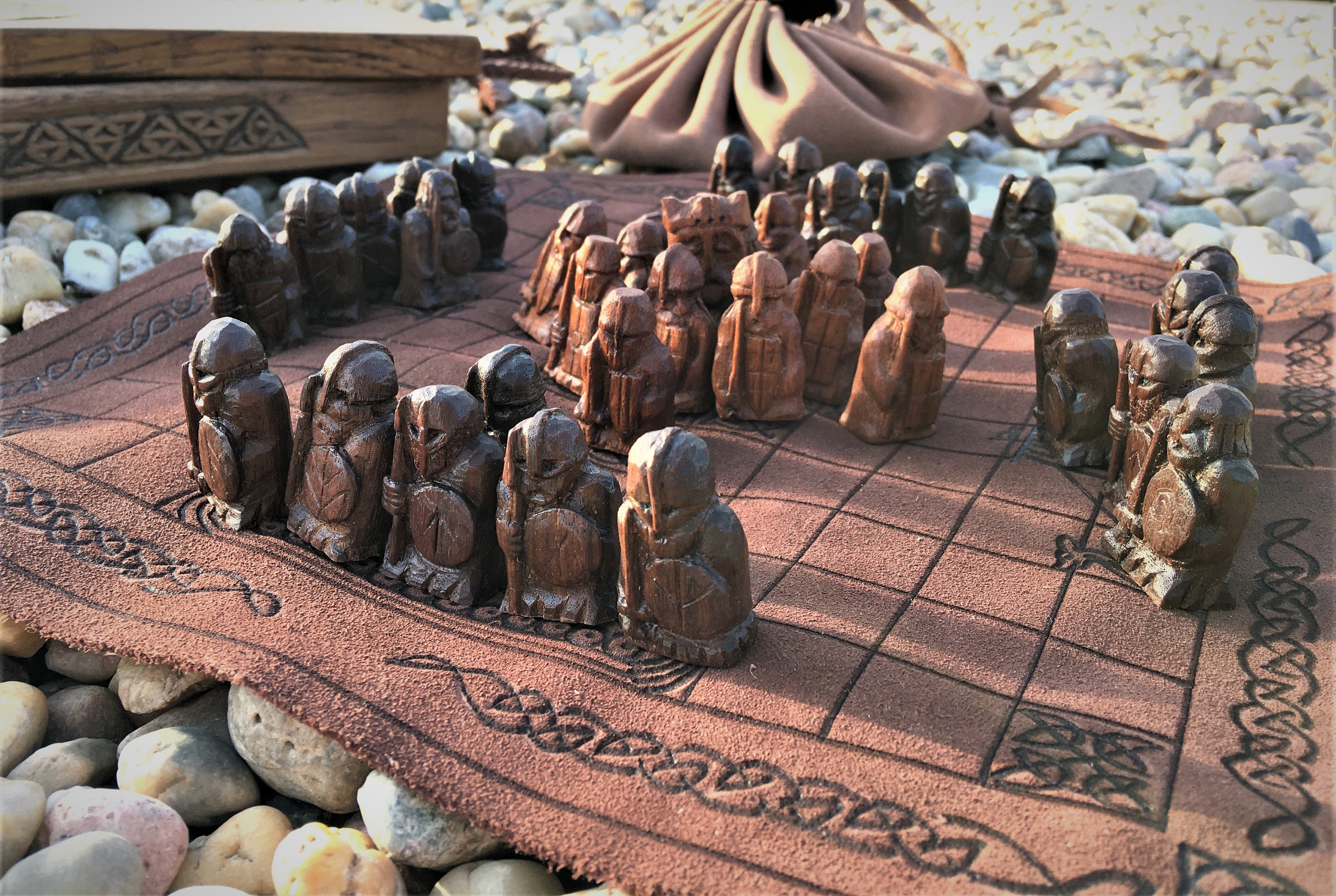 The Wooden Pieces for Hnefatafl Board Game . - Etsy