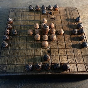 Hnefatafl Board Game. Swedish Falk Art Custom Chess Set Game. Viking ...