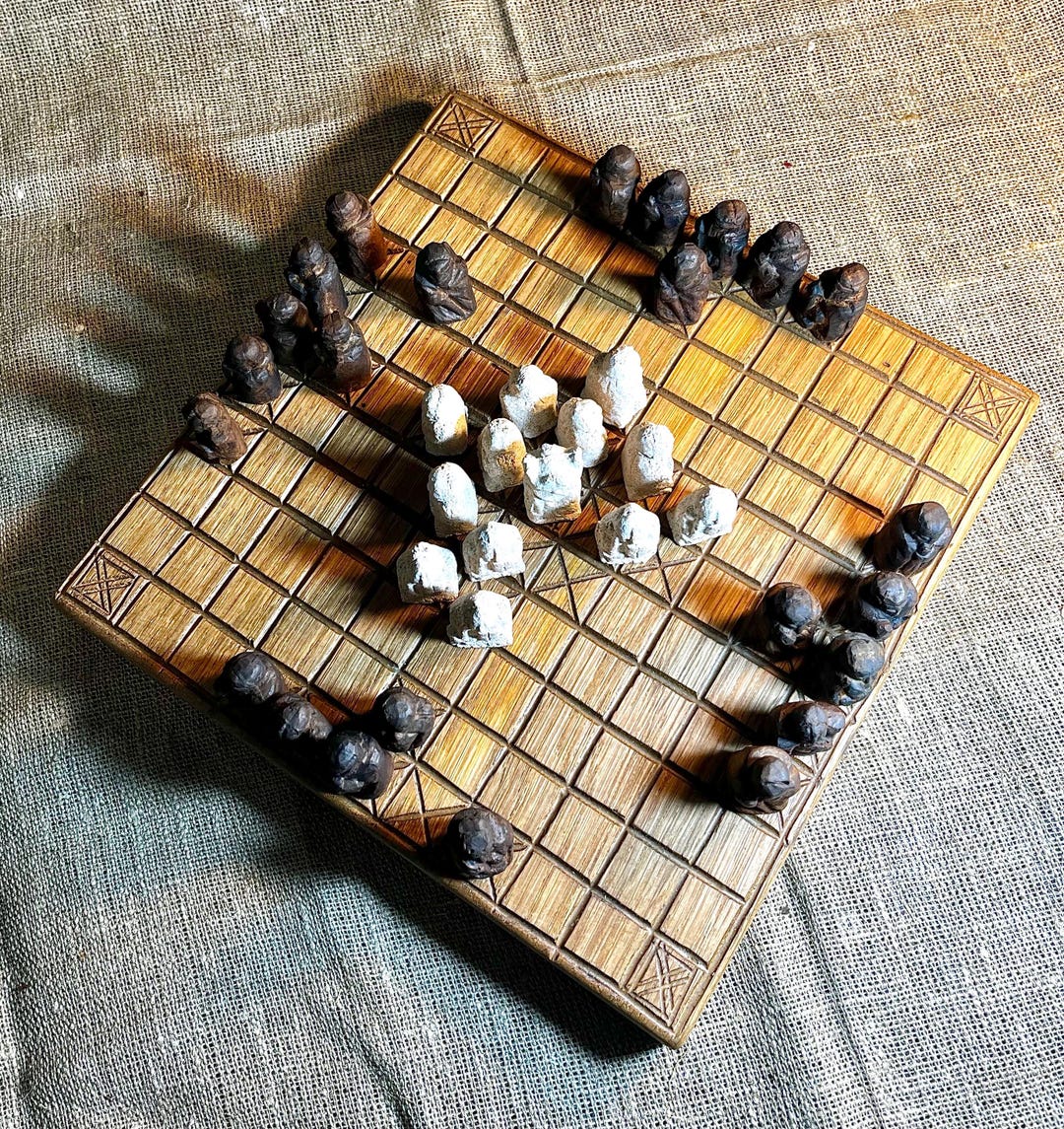 Hnefatafl Board Game. Swedish Falk Art Custom Chess Set Game. Viking ...
