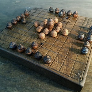 Hnefatafl Board Game. Swedish Falk Art Custom Chess Set Game. Viking ...