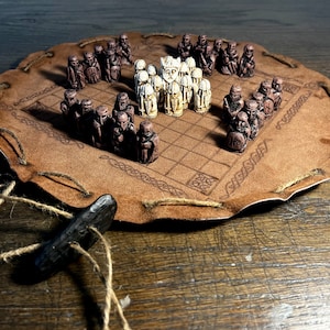 Hnefatafl Board Game. Swedish Falk Art Custom Chess Set Game. Viking ...