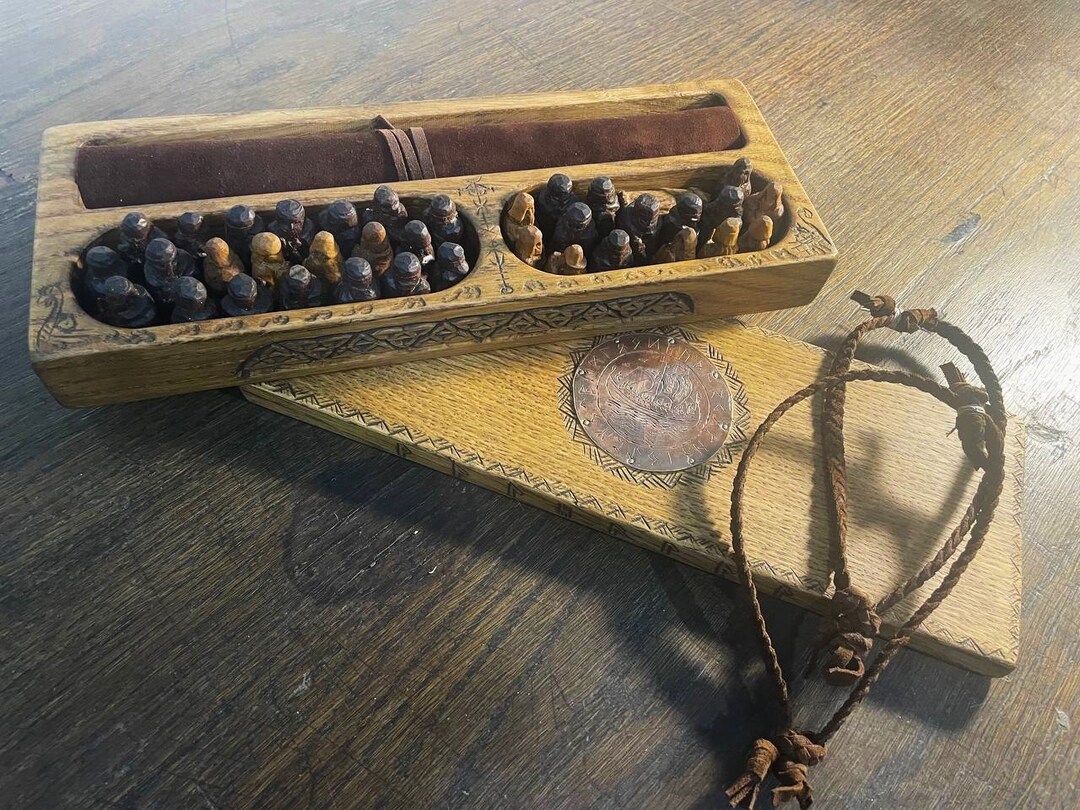 Hnefatafl Board Game. Swedish Falk Art Custom Chess Set Game. Viking ...