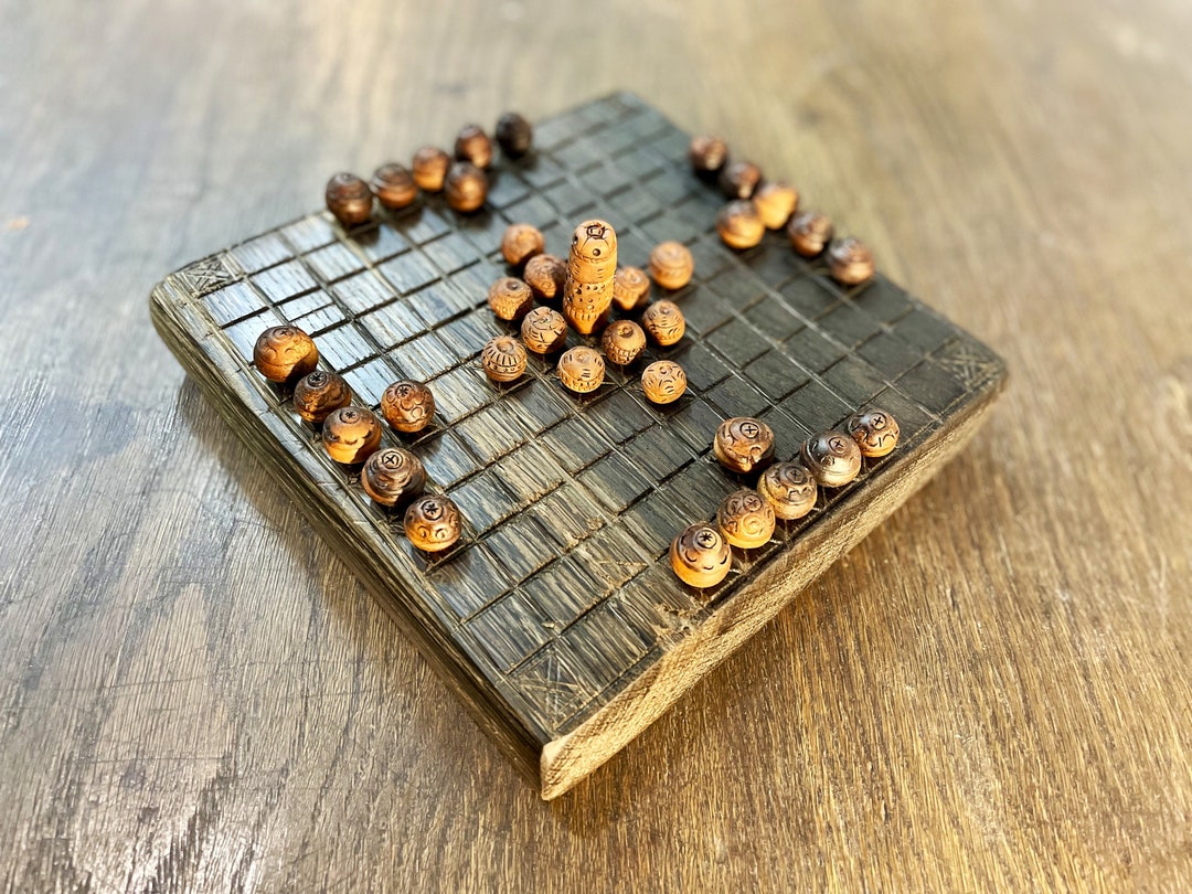 Hnefatafl Board Game. Swedish Falk Art Custom Chess Set Game. Viking ...