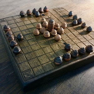 Hnefatafl Board Game. Swedish Falk Art Custom Chess Set Game. Viking ...
