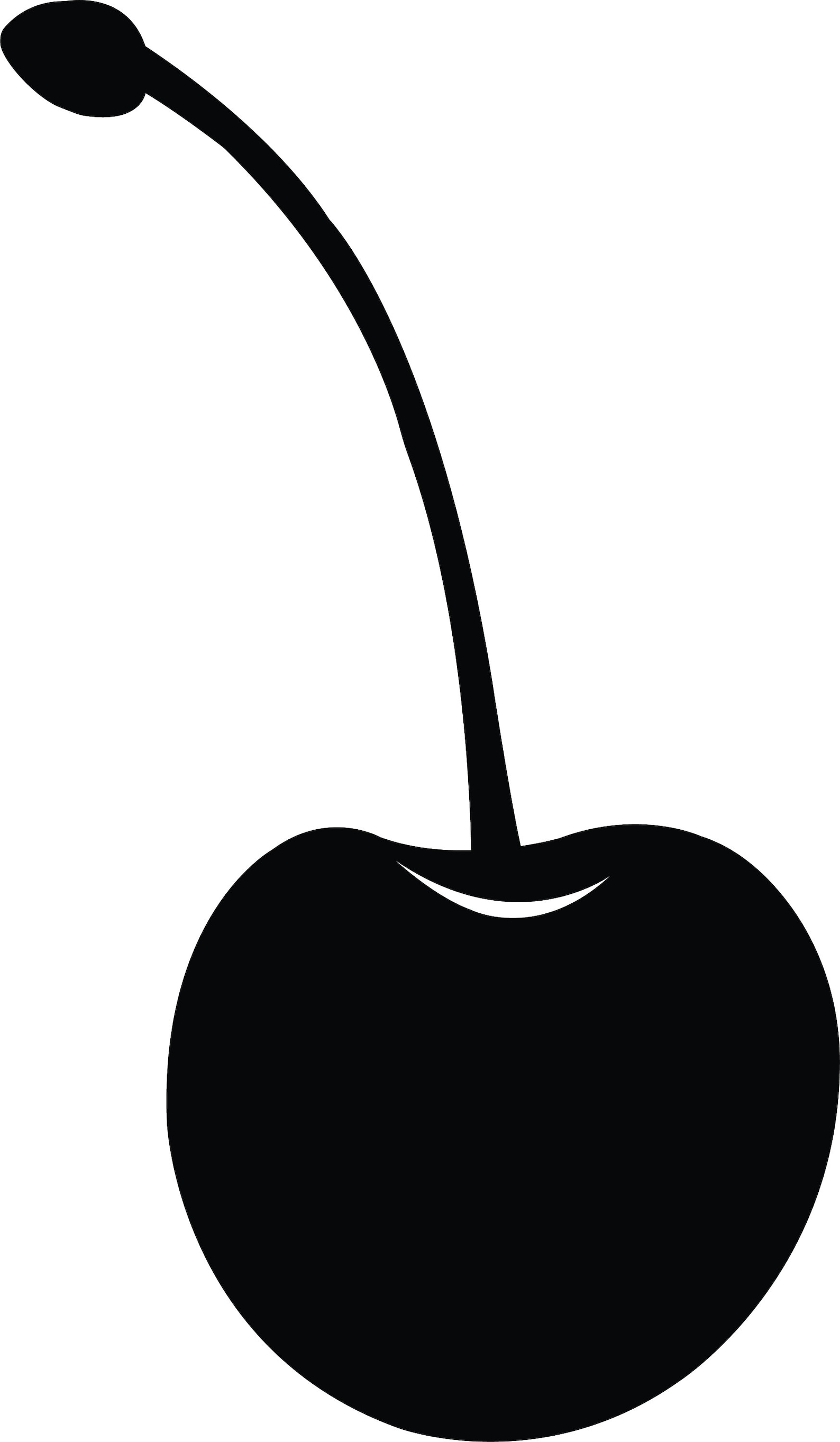 Cherry vector Cherry Silhouette Cherry outline vector | Etsy