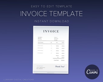 Coaching Invoice Template - Etsy