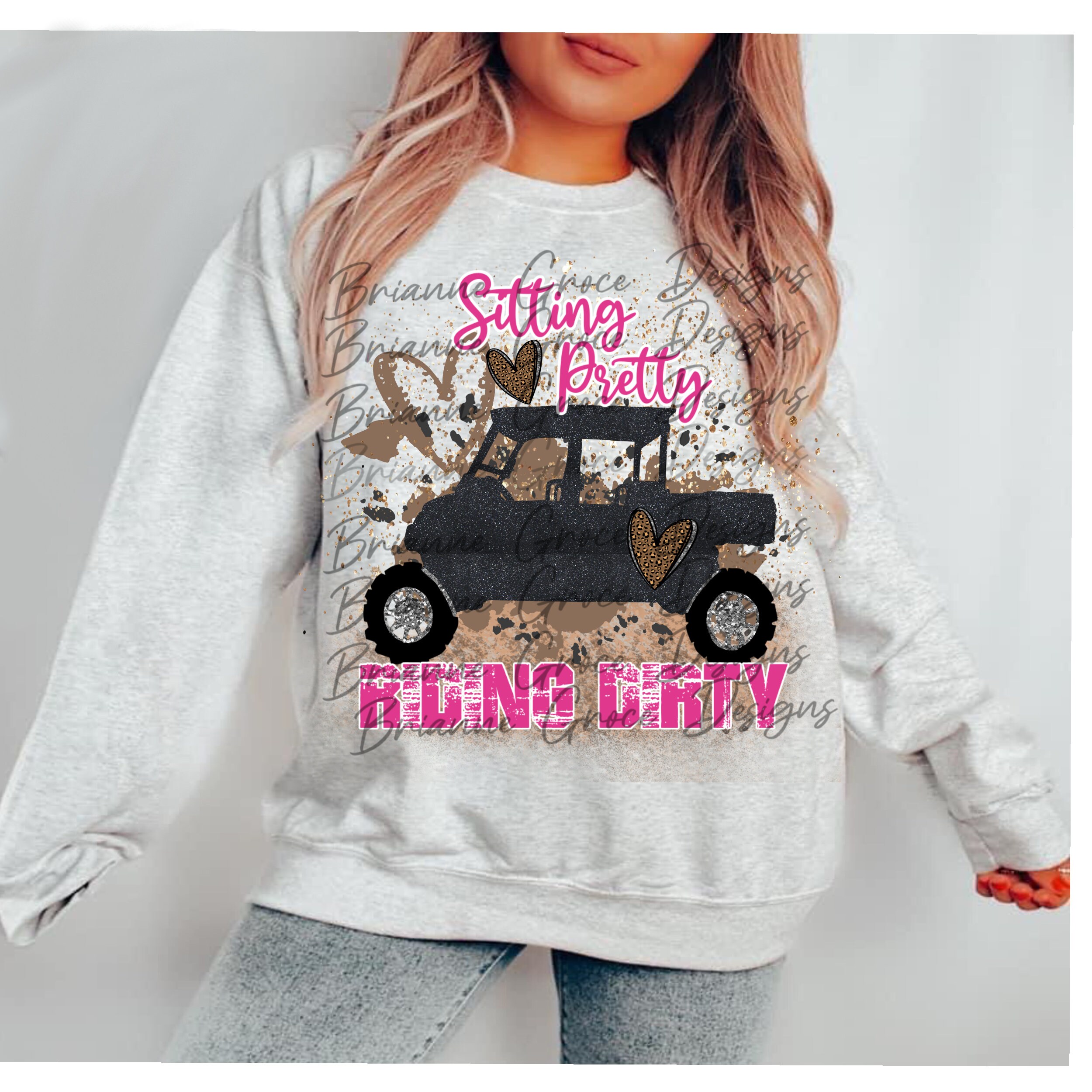 Sitting Pretty Riding Dirty Atv Digital Design Download Sublimation Png - Etsy