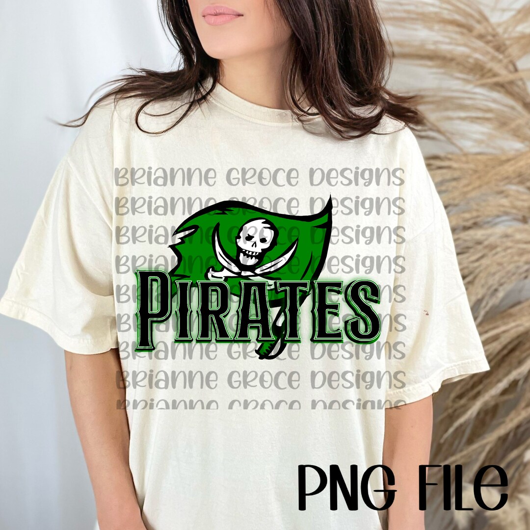 Pirates School Spirit Green White Black Digital Design Instant Download ...