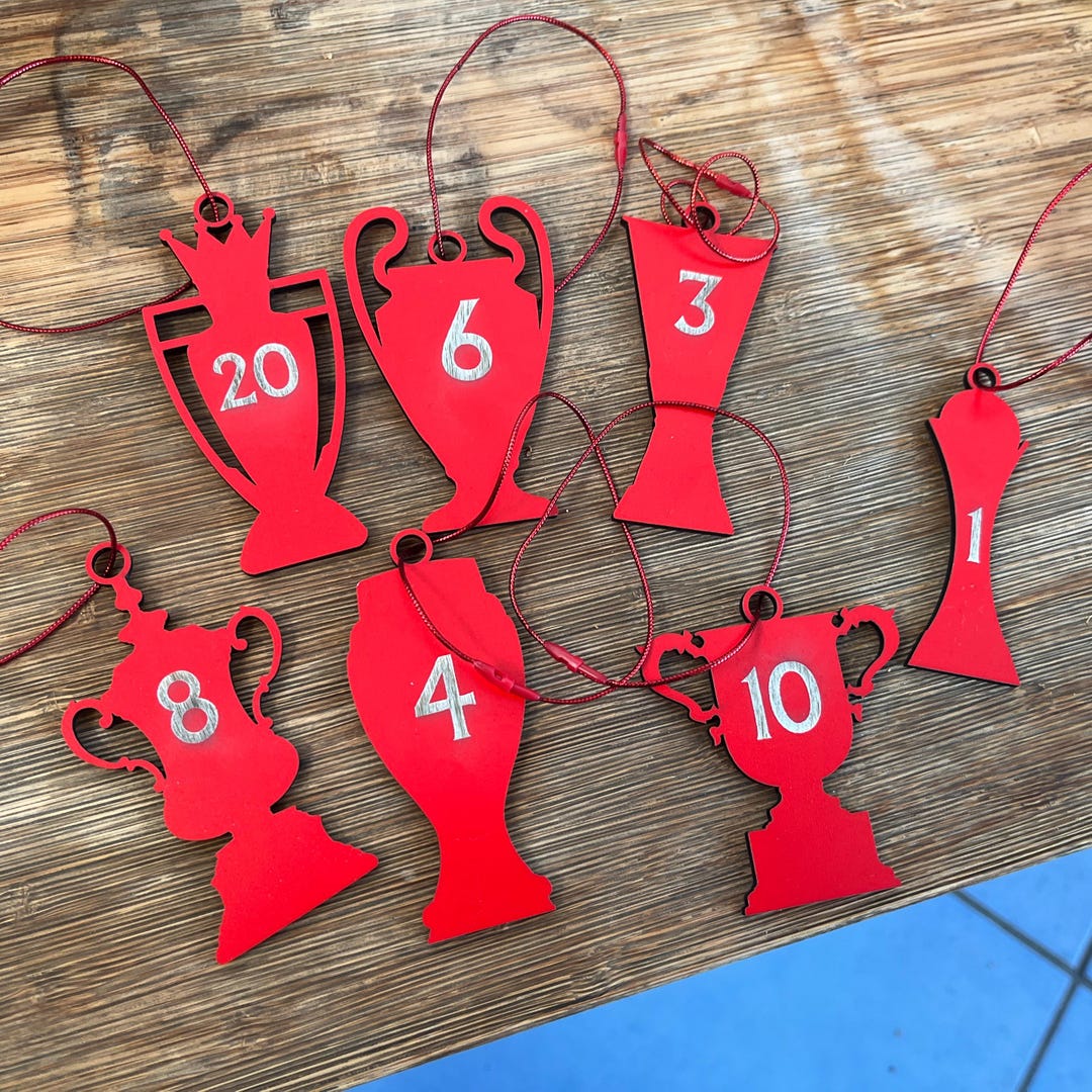 Liverpool Champions Trophy Wall Christmas Decorations - Laser Cut ...