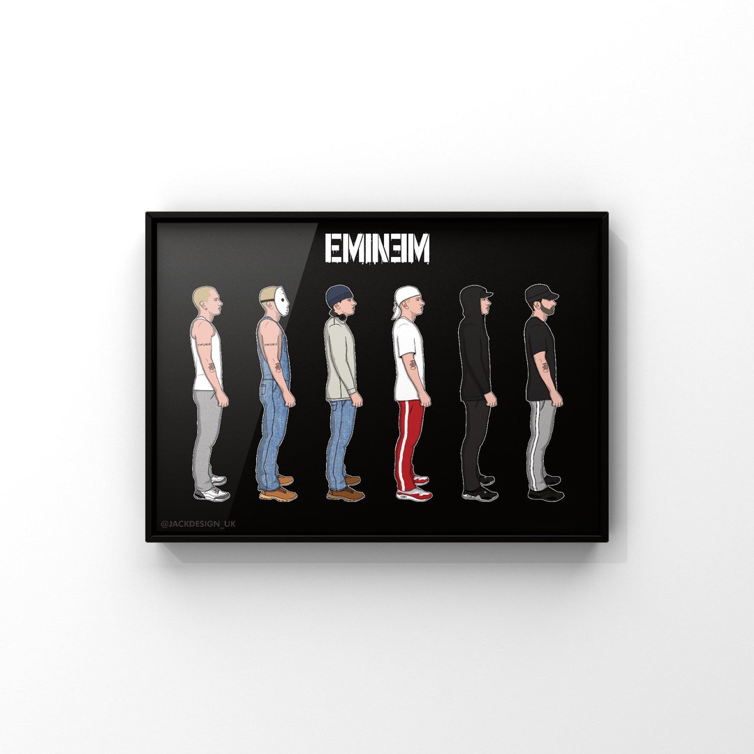 Eminem Poster A3 A4 11x14 8x6 Slim Shady Detroit Rapper Hip Hop Eminem ...