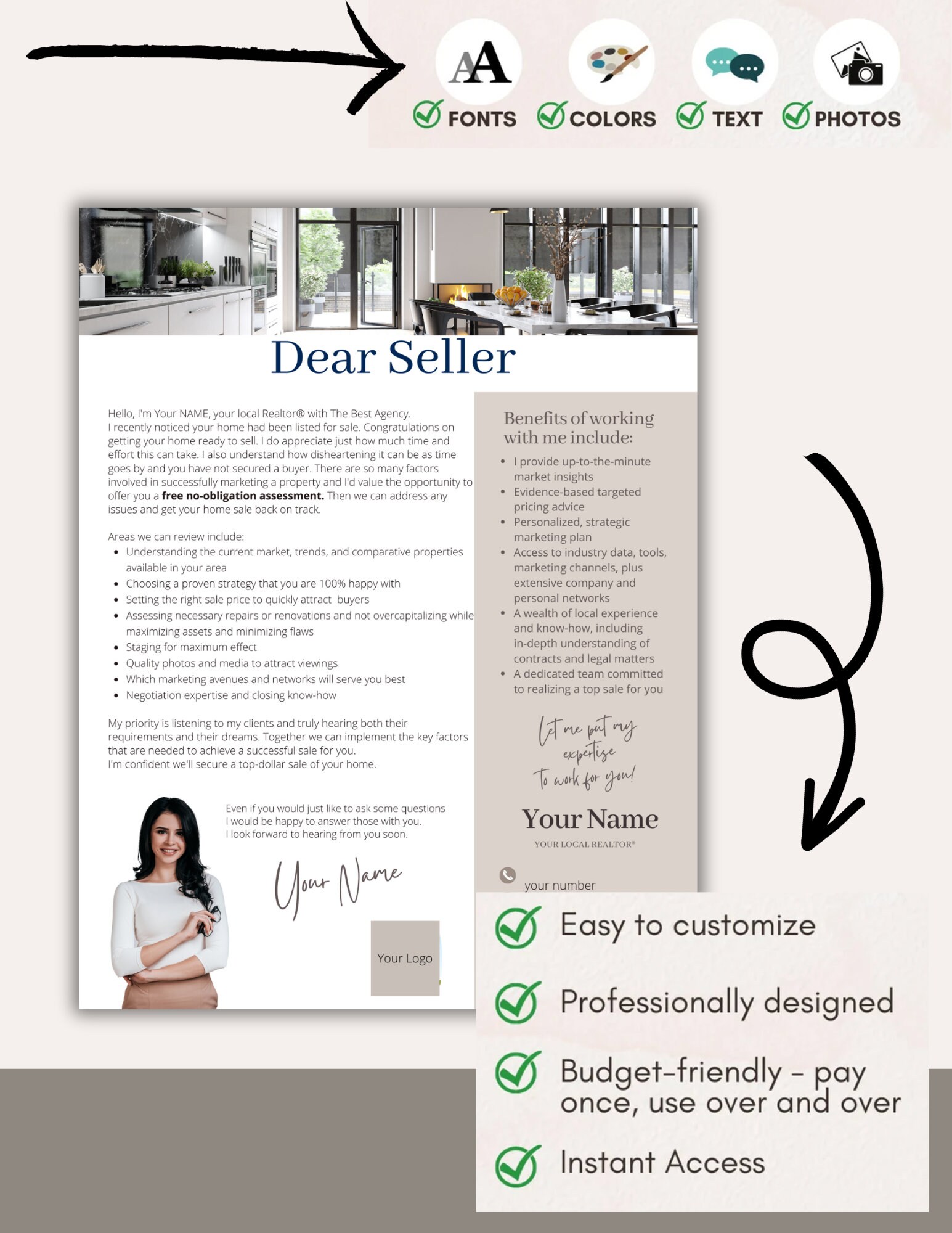 FSBO, for Sale by Owner Letter, Real Estate Marketing, Real Estate ...