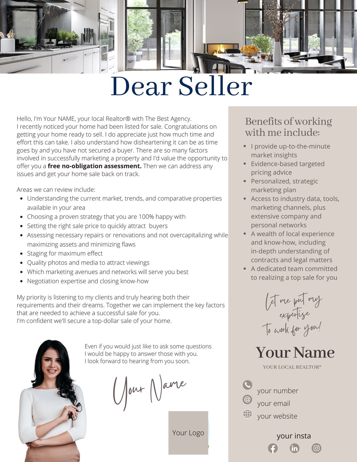 FSBO, for Sale by Owner Letter, Real Estate Marketing, Real Estate ...