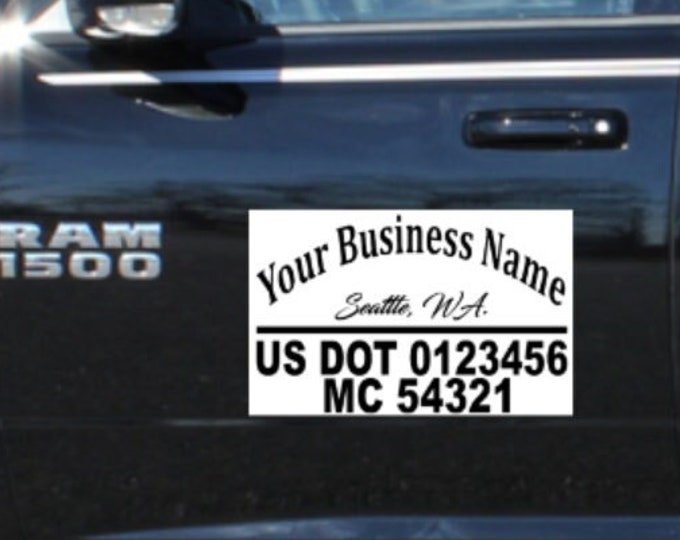 2 Custom Magnets Us Dot Trucking-mc Number - Trucking Magnets- 18 ...