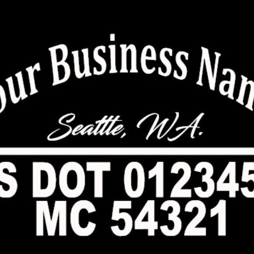 US DOT Decal Trucking Company Decal Multiple Colors and - Etsy