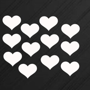 Heart Decal Sticker Pack Choose Your Size and Color - Etsy