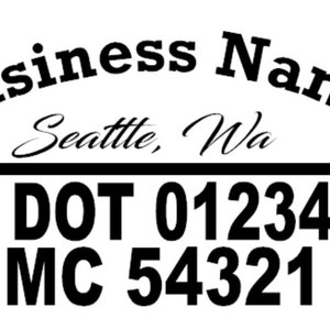 Custom US DOT Trucking Decal Stickers tow truck trucking 18 | Etsy