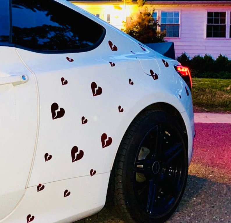 Broken Heart Decal Sticker Pack Choose Your Size Color & - Etsy