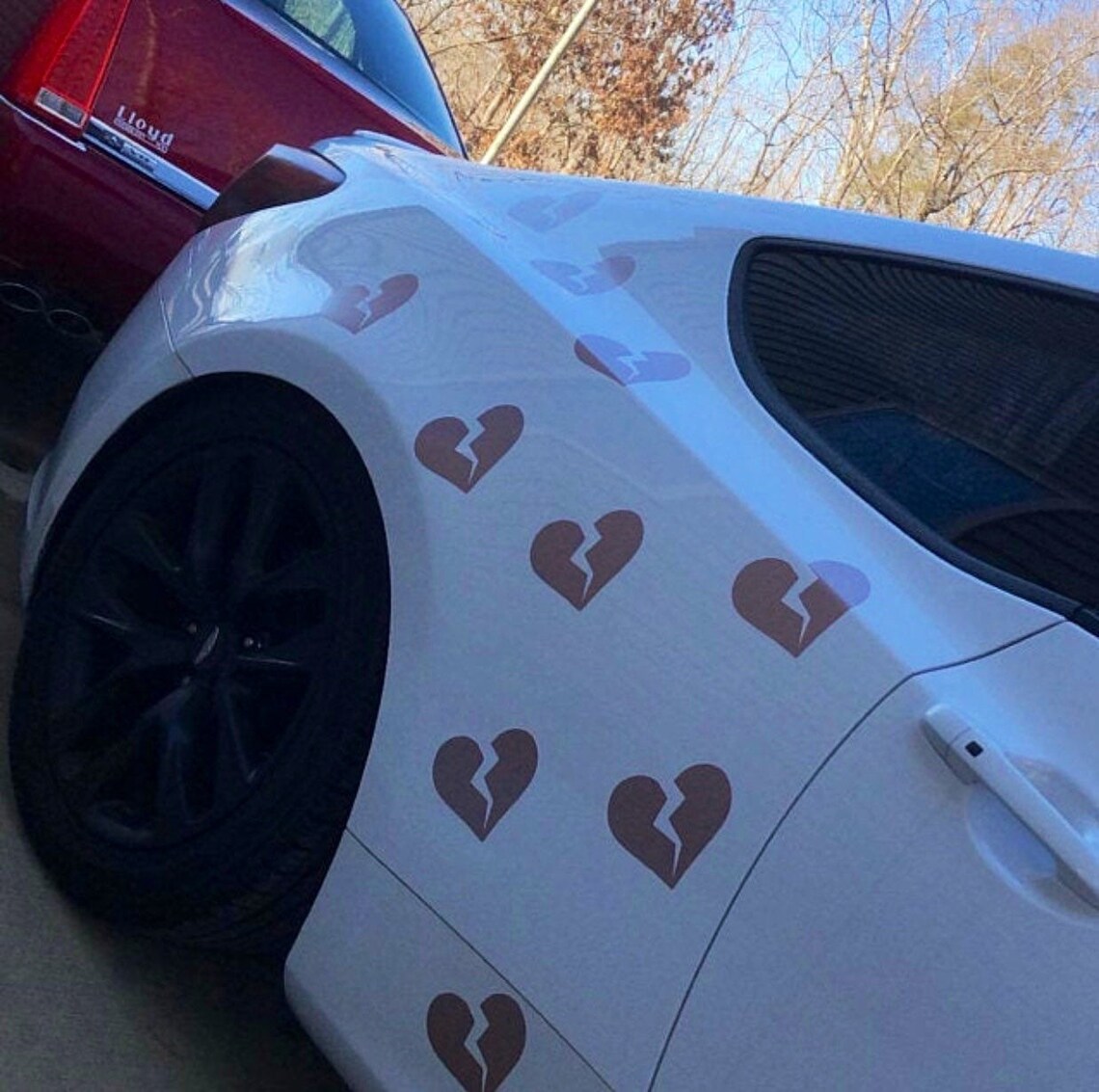 Broken Heart Decal Sticker Pack Choose your size color & | Etsy