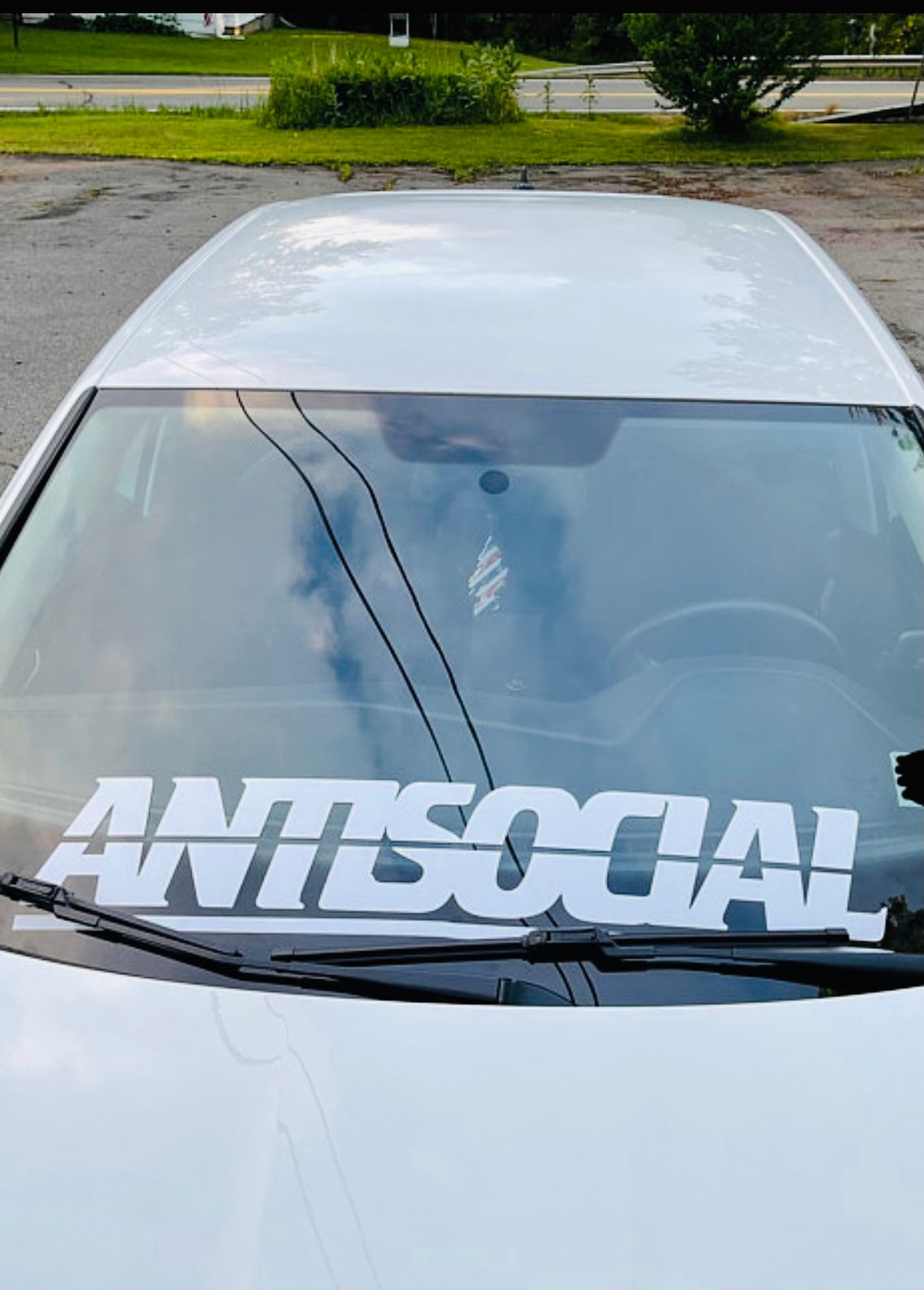 Antisocial JDM Decal Sticker Windshield banner window | Etsy