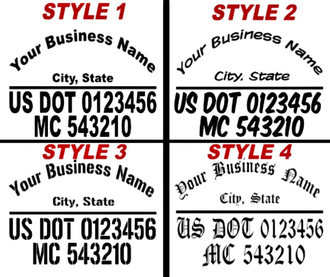 2 Custom Us Dot and Mc Number Decals Us Dot Trucking Decals - Etsy