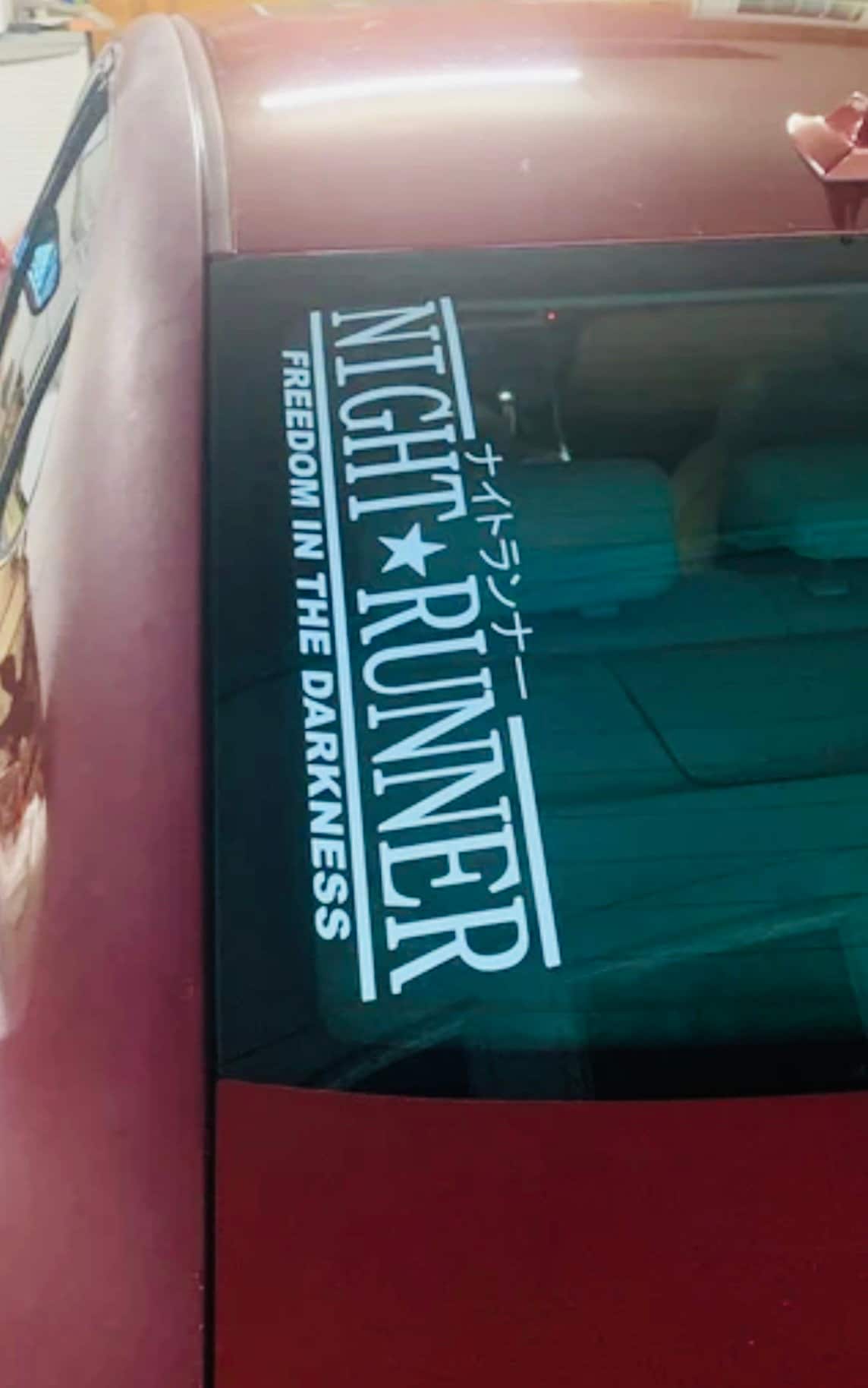 Night Runner Decal Sticker Freedom in the Darkness - Etsy UK