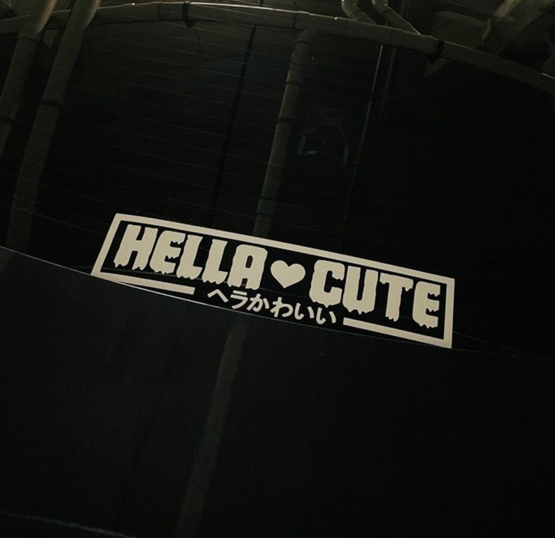 Hella Cute Japanese Jdm Car Decal- Bumper Sticker- Windshield Banner ...