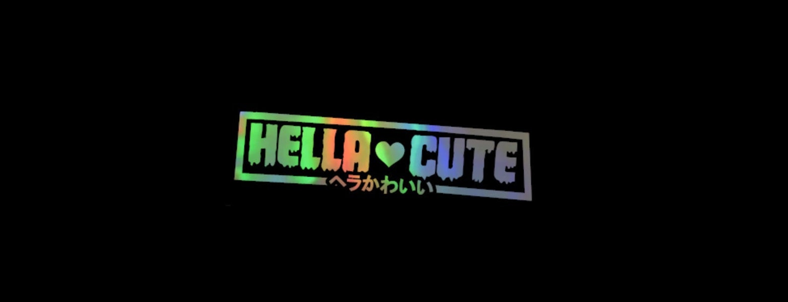 Hella Cute Japanese Jdm Car Decal- Bumper Sticker- Windshield Banner ...