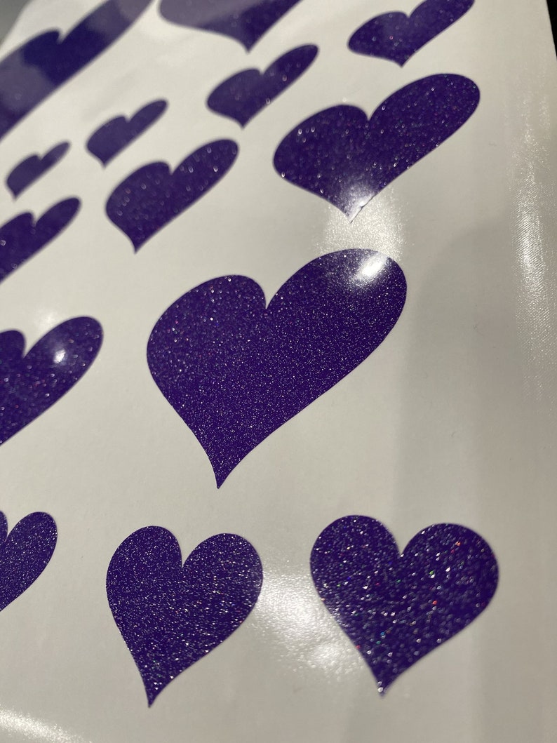 Heart Decal Sticker Pack Choose Your Size and Color - Etsy