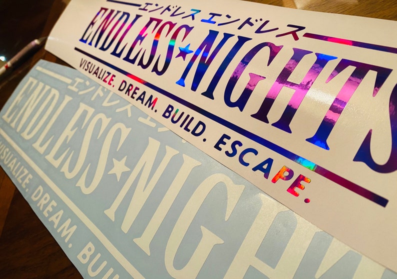 Endless Nights JDM Decal Sticker bumper Sticker Windshield - Etsy