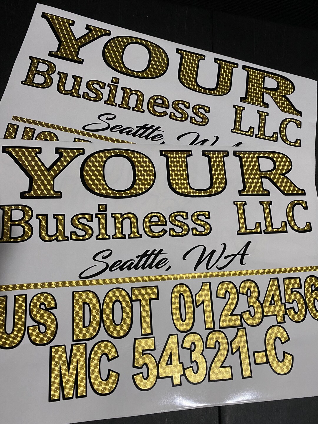 2 Color Custom US DOT Trucking Decal Stickers (tow Truck, Trucking, 18 ...