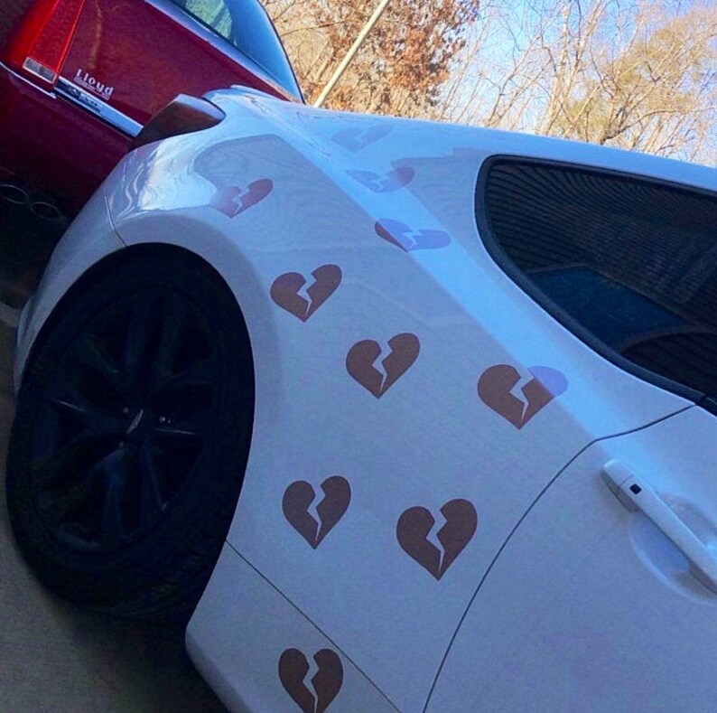 Broken Heart Decal Sticker Pack Choose Your Size Color & - Etsy