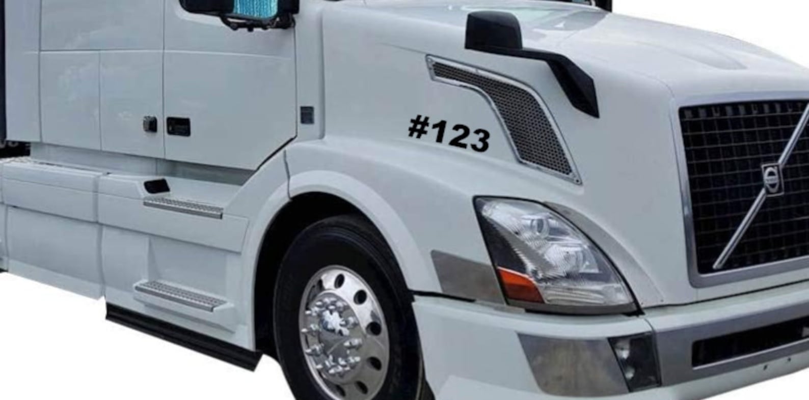 Set of 2 Trucking Numbers Truck Number Decal Custom Number - Etsy