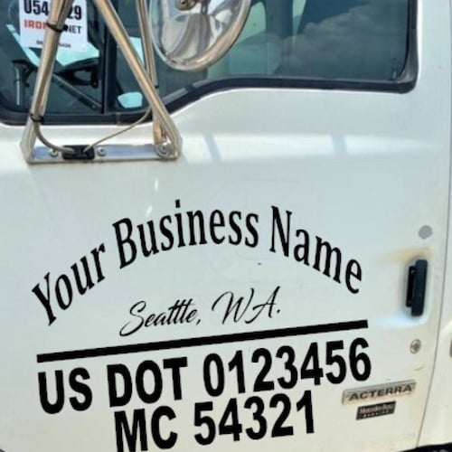 2 Custom Magnets Us Dot Trucking-mc Number Trucking Magnets - Etsy