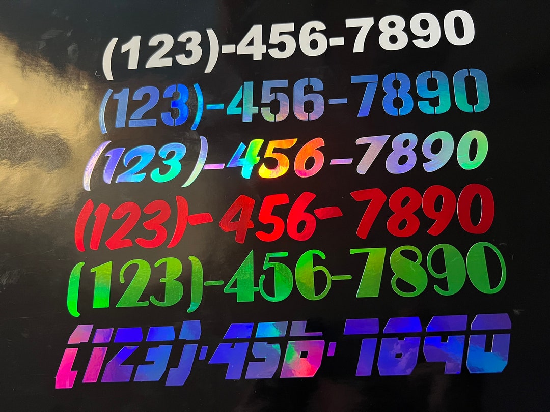 2 for 1 Bogo Phone Number Decals Sticker business Logo - Etsy
