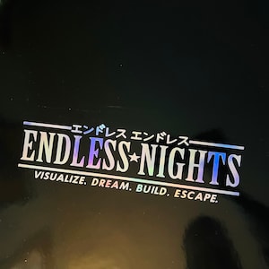 Endless Nights JDM Decal Sticker (bumper Sticker, Windshield Sticker ...