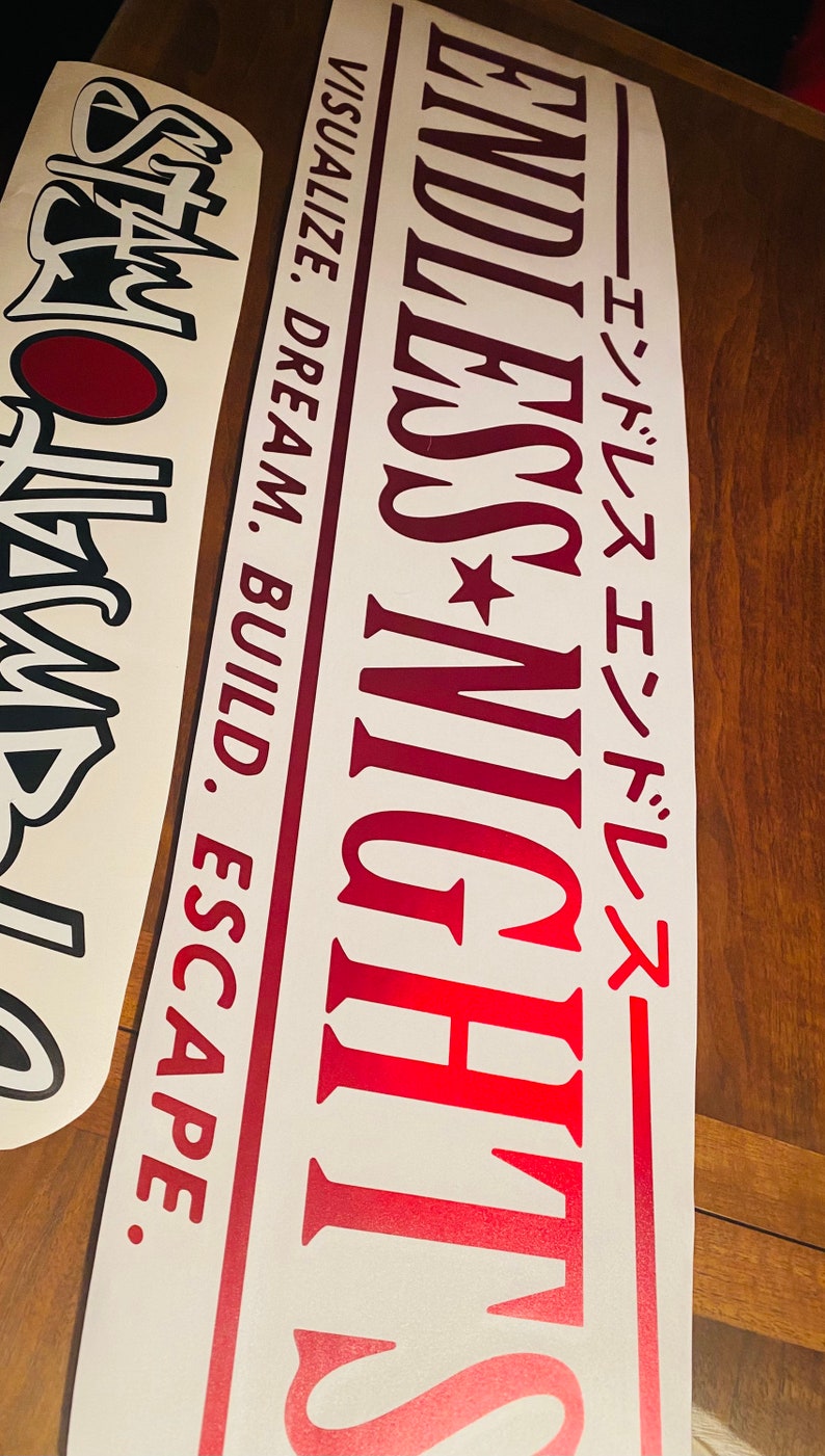 Endless Nights JDM Decal Sticker Bumper sticker windshield | Etsy