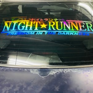 Night Runner Decal Sticker - Freedom in the Darkness (windshield ...