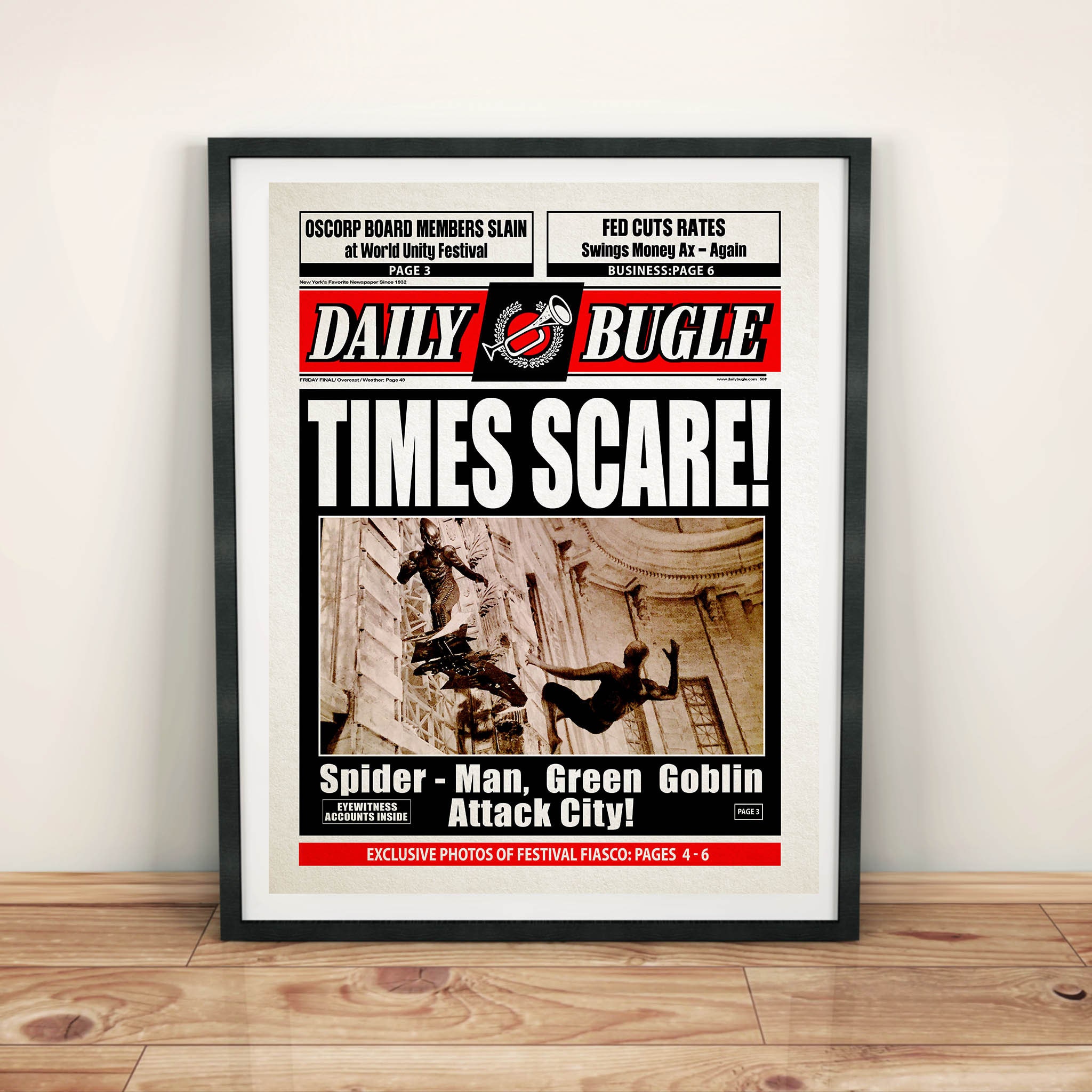 Spider Man Movie Sam Raimi Spiderman Newspaper Poster Print - Etsy