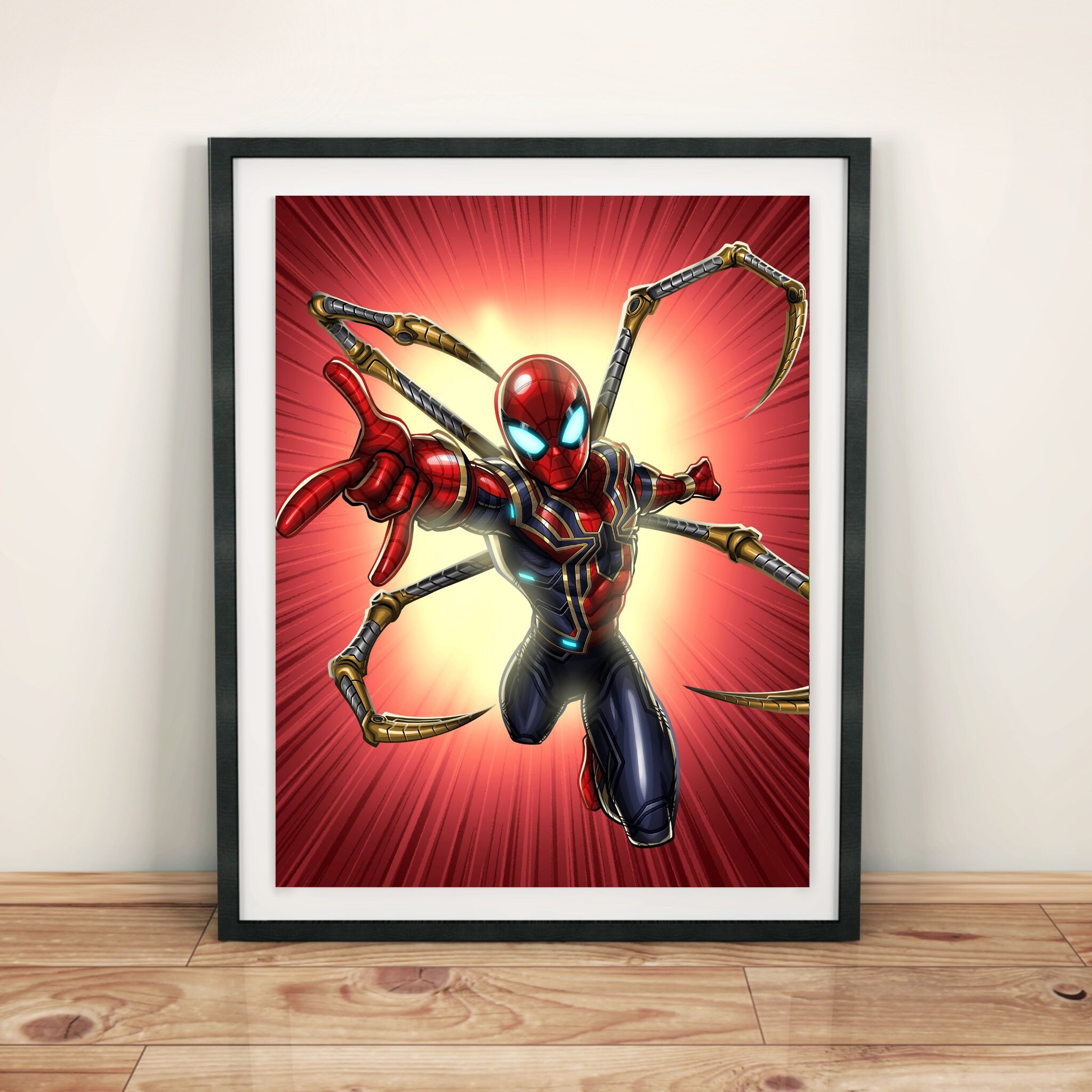 Spider Man Movie MCU Spiderman Poster Print Iron Spider | Etsy